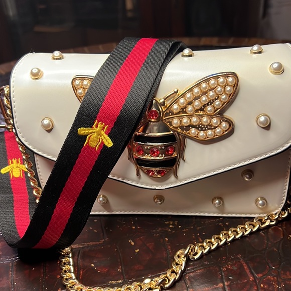 beets bags | Bags | Nwot Bumblebee Bag With Pearls Set In Gold ...